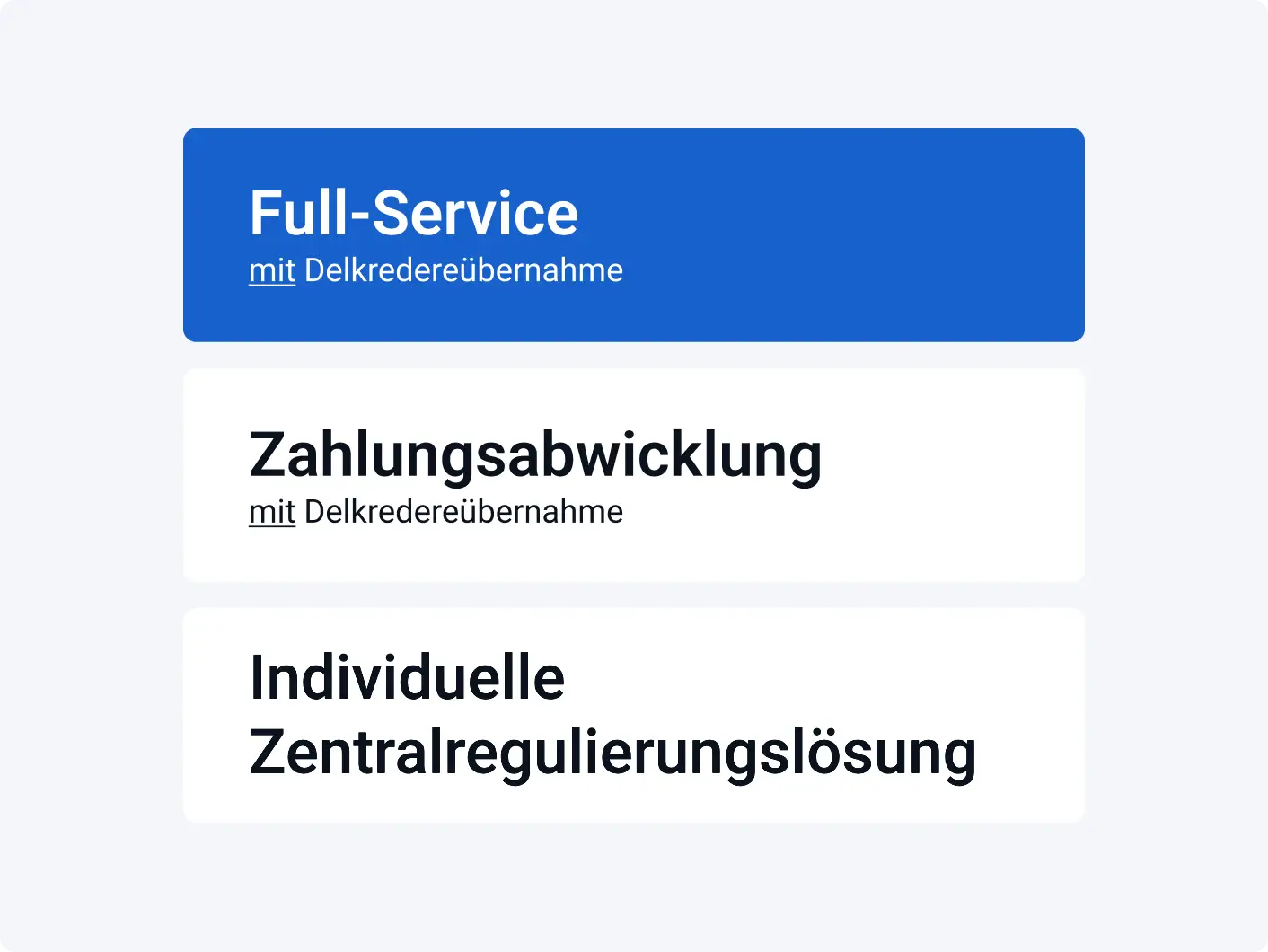 Produktvarianten Zentralregulierung